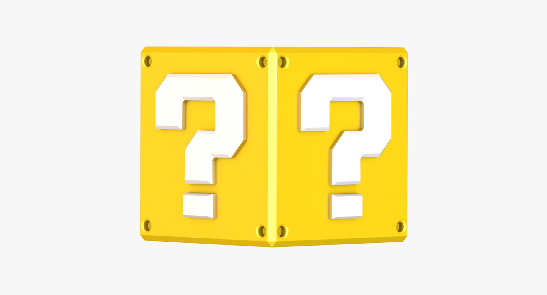 3D Model Yellow Question Block Super Mario - TurboSquid 1374380