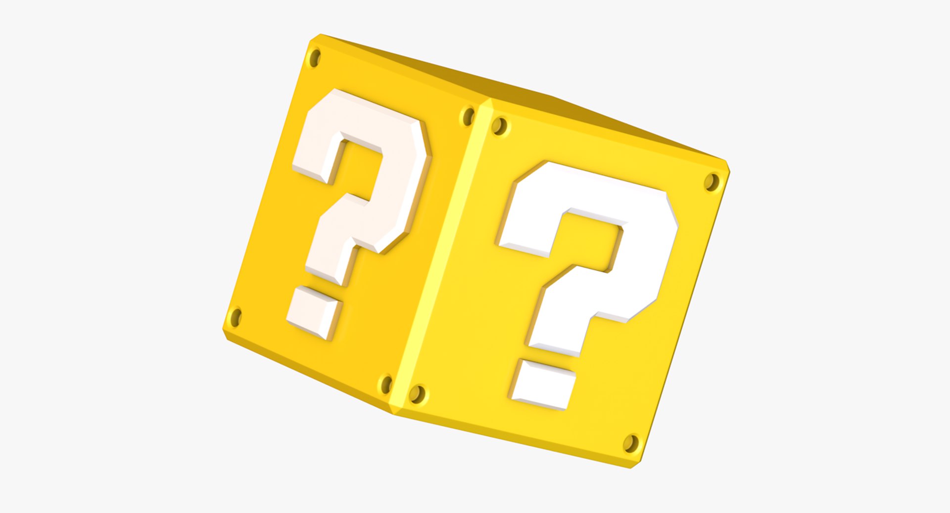 3D Model Yellow Question Block Super Mario - TurboSquid 1374380