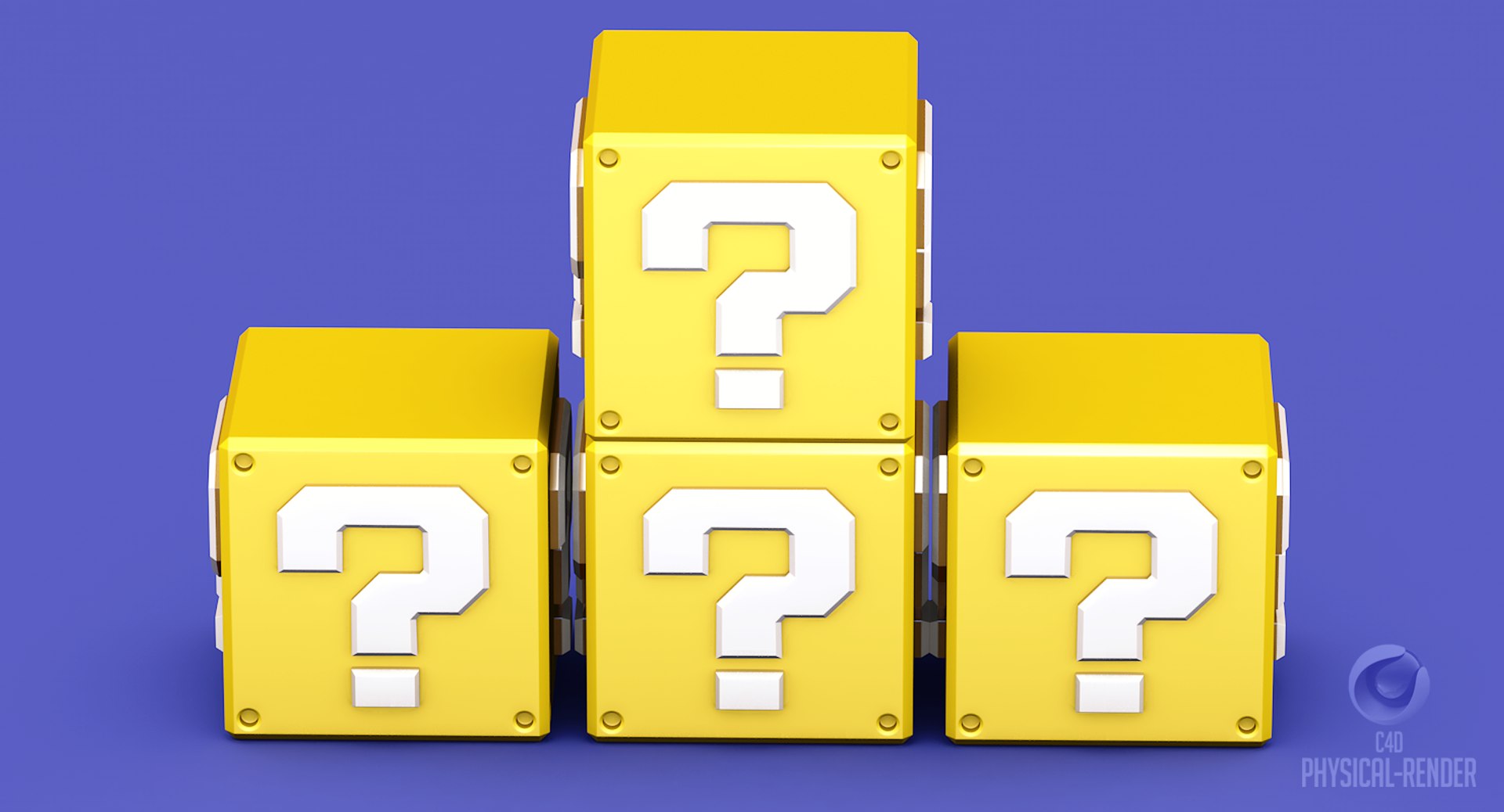 3D Model Yellow Question Block Super Mario - TurboSquid 1374380