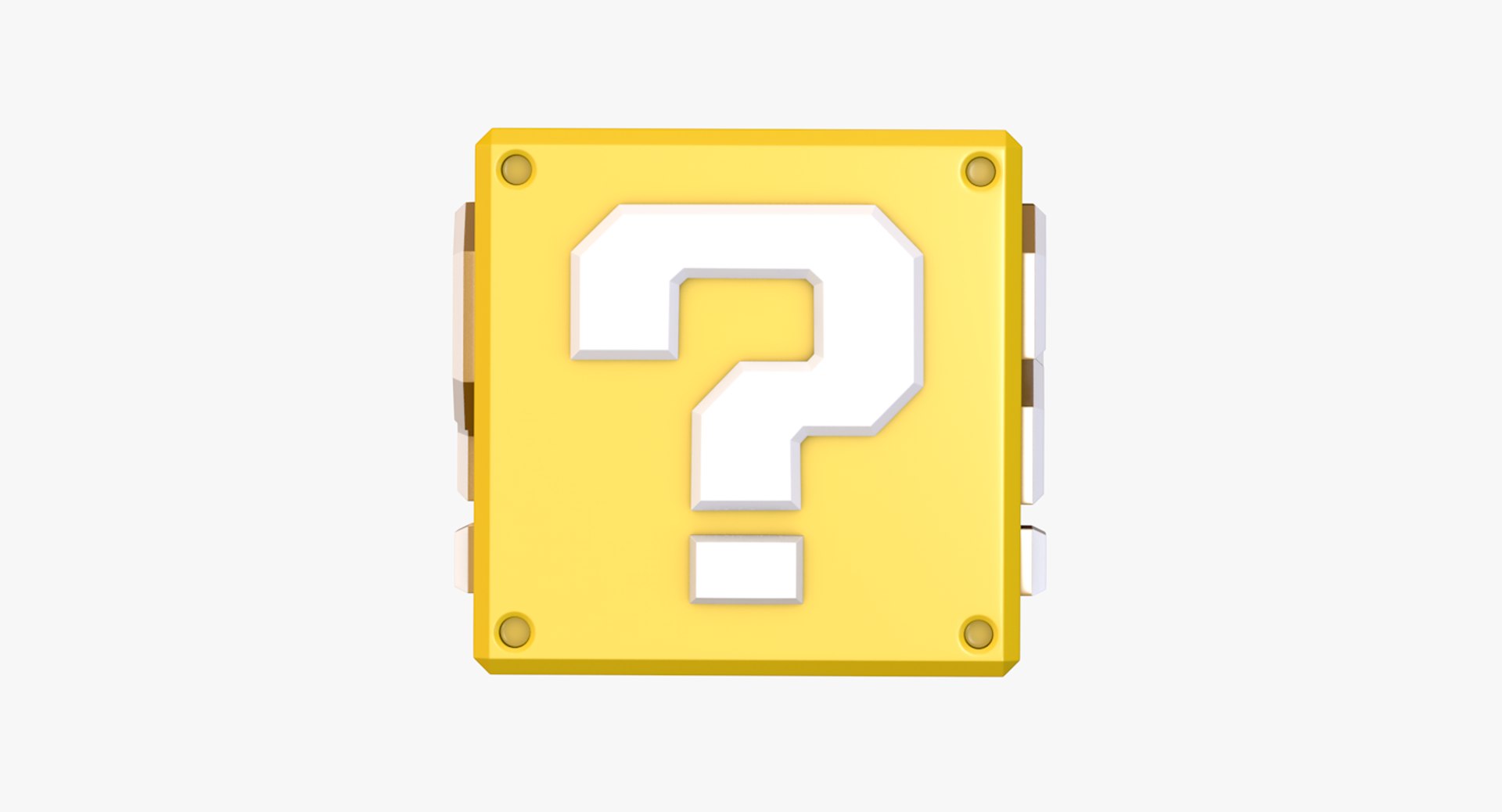 3D Model Yellow Question Block Super Mario - TurboSquid 1374380