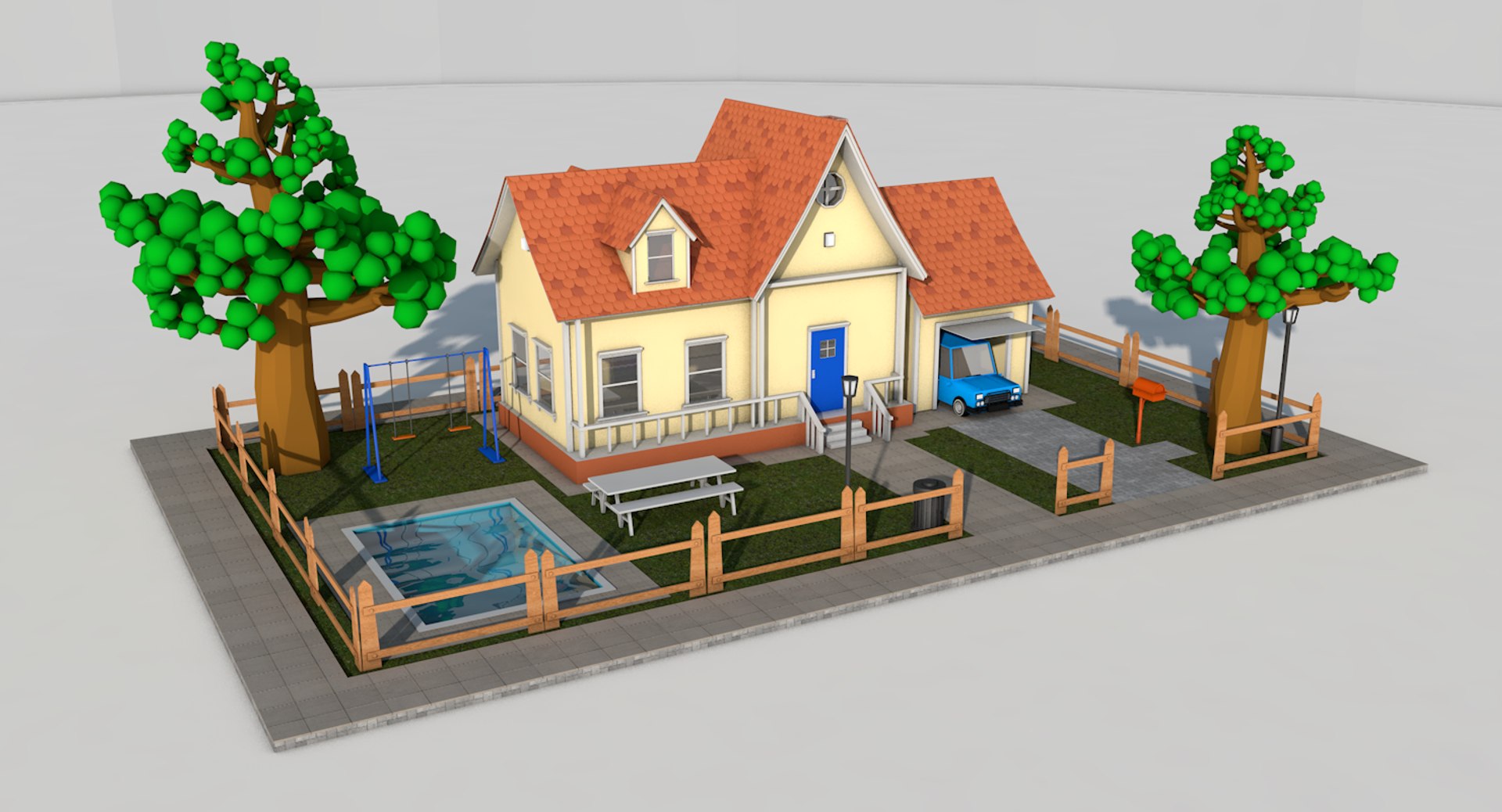 3D model cartoon house - TurboSquid 1431907