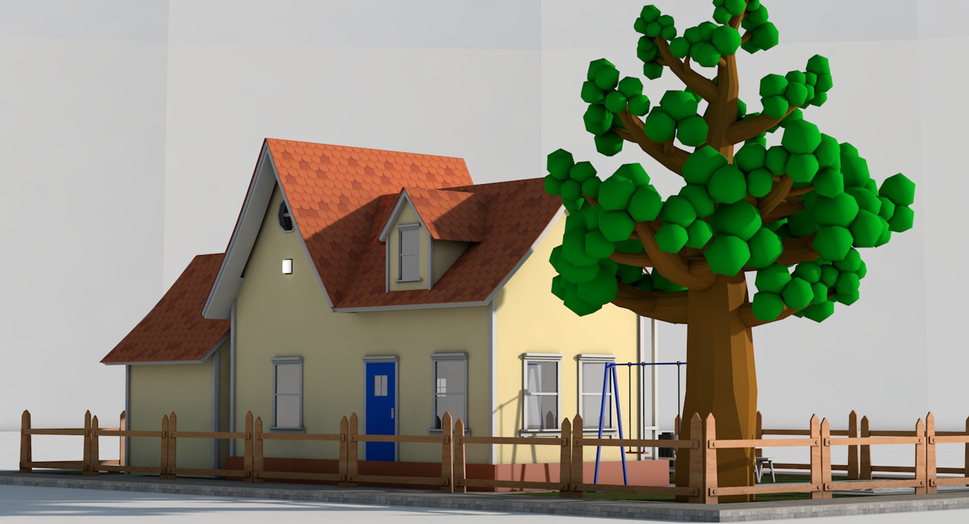 3D Model Cartoon House - TurboSquid 1431907