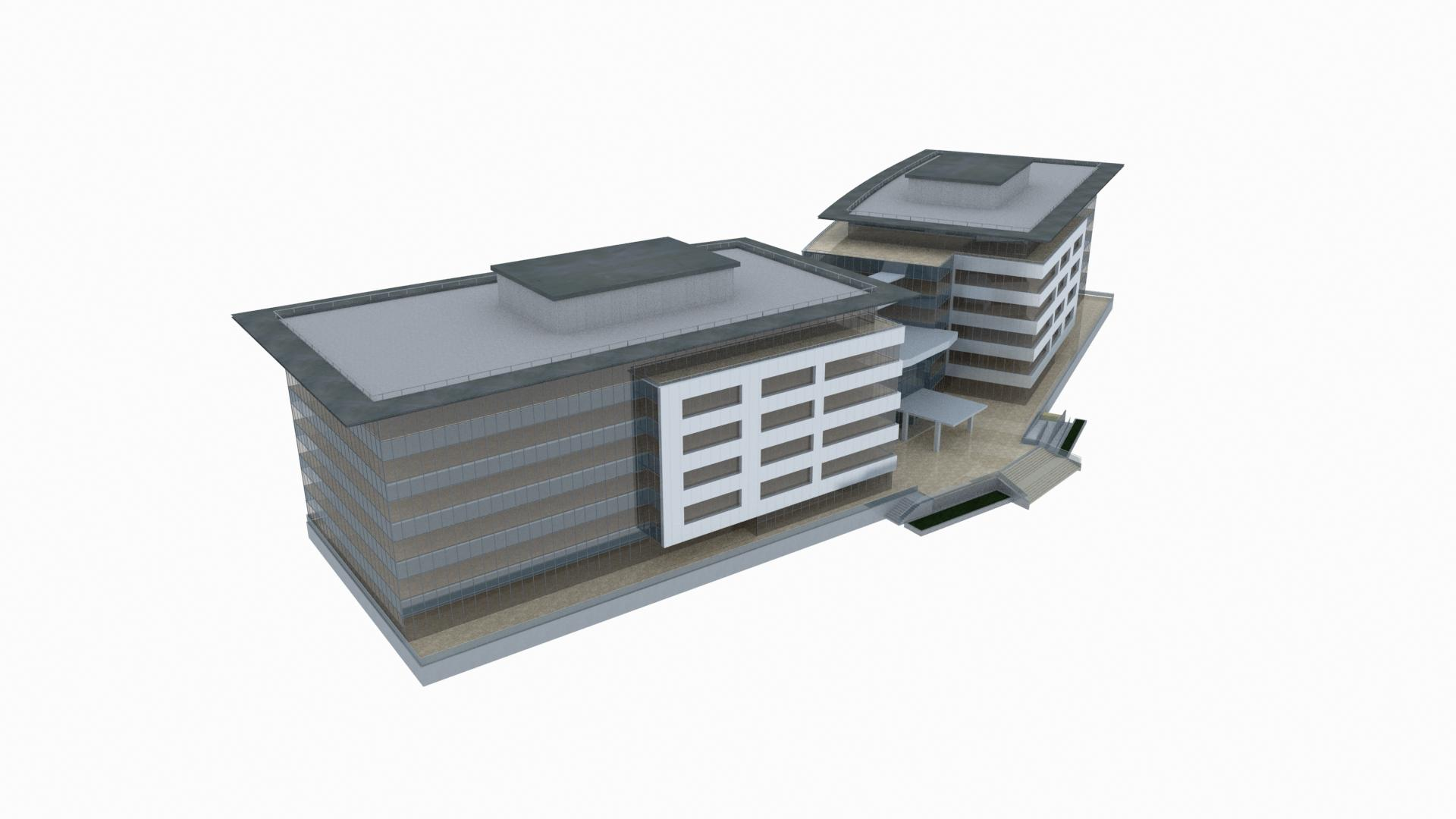 3D Office Building Model - TurboSquid 1600963