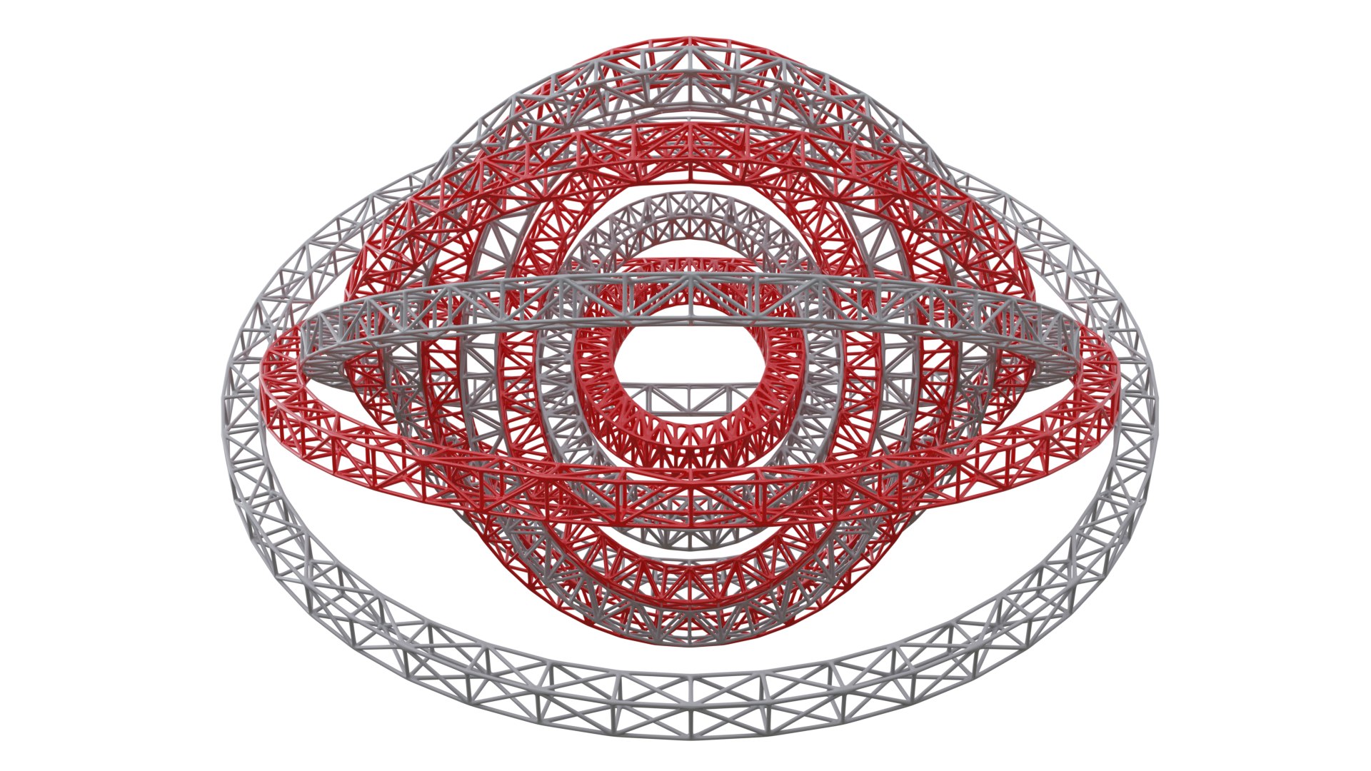 Circular Loops Truss Structure 3D - TurboSquid 2281892