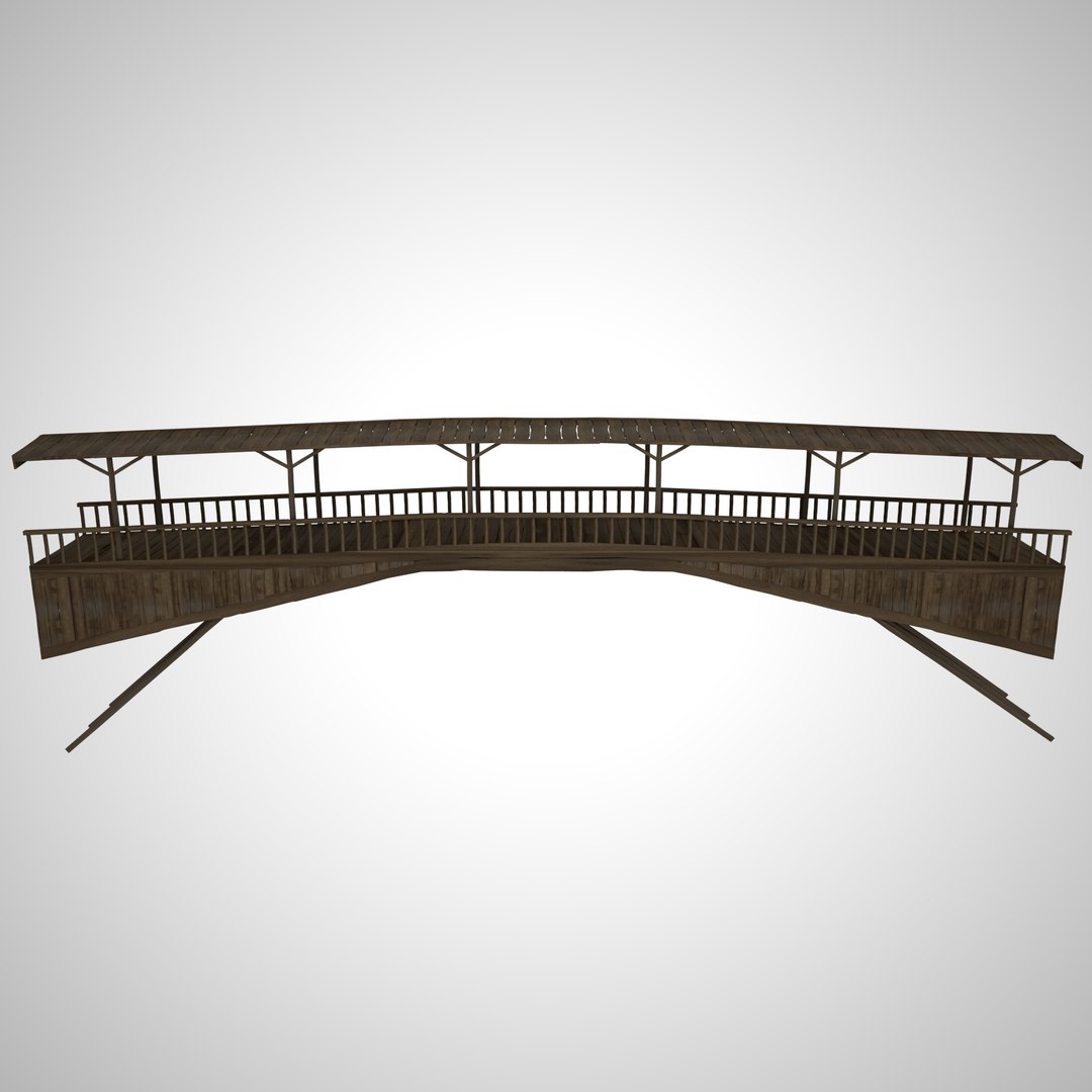 Wooden bridge 3D model - TurboSquid 1456352