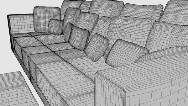 3d model modern sofa