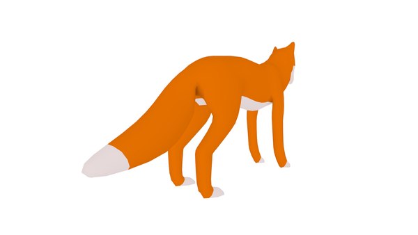 3D cute cartoon fox rig model - TurboSquid 1476435