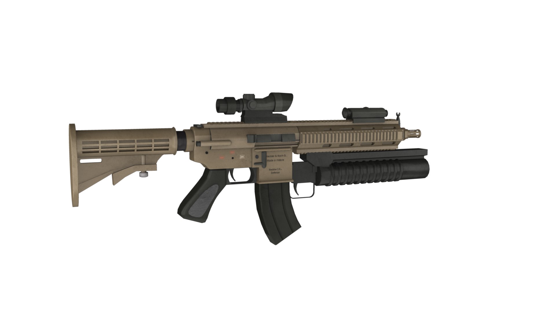 Assault Rifle 3d Model