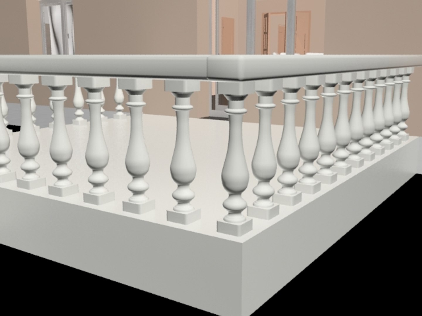 railing 3d max
