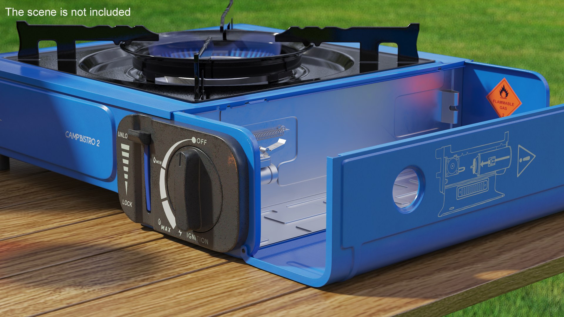 Camping Gas Portable CP250 Gas Cooker Body Only Blue 3D Model ...