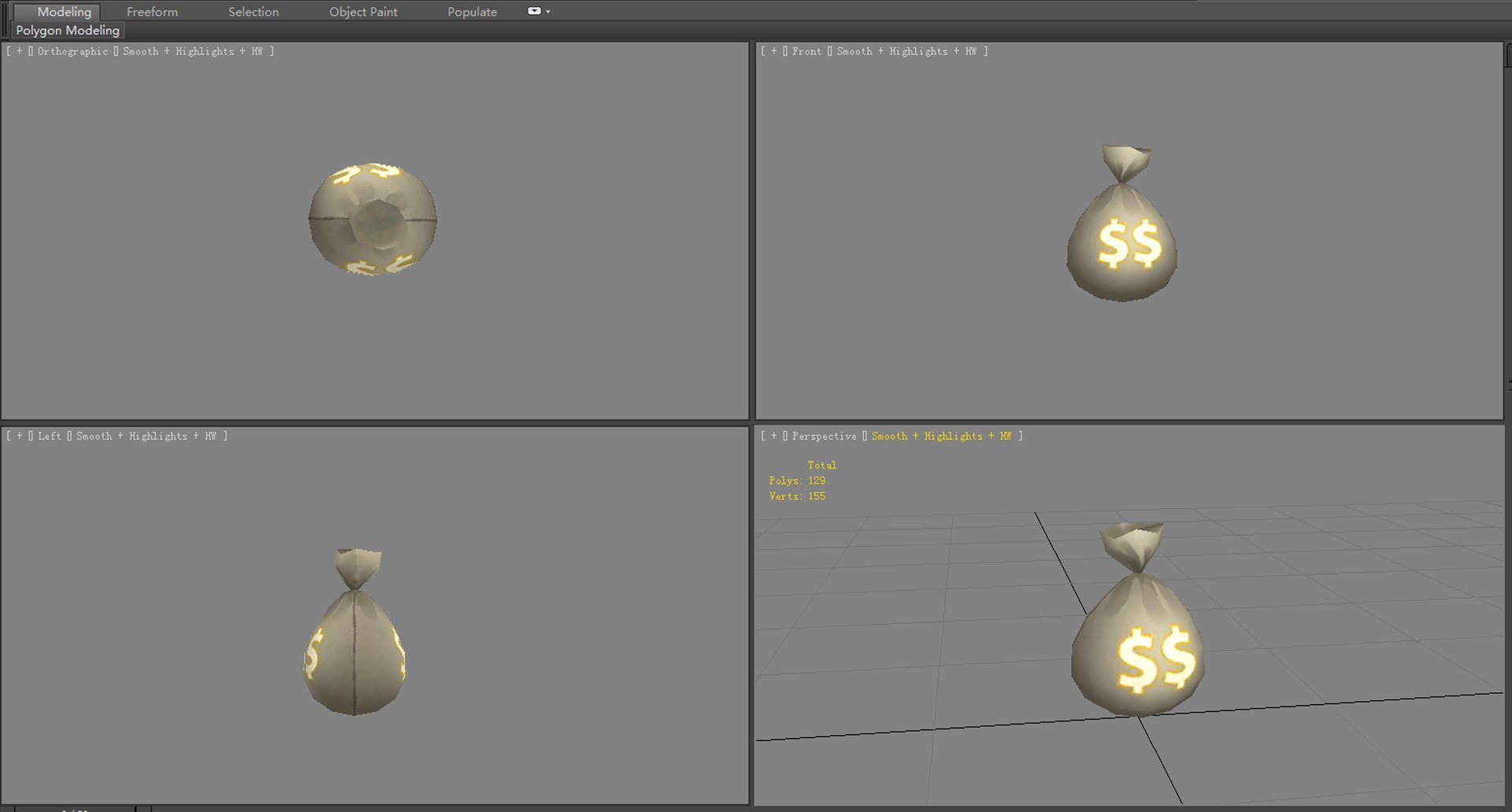 3D Money Bag Model - TurboSquid 1687882