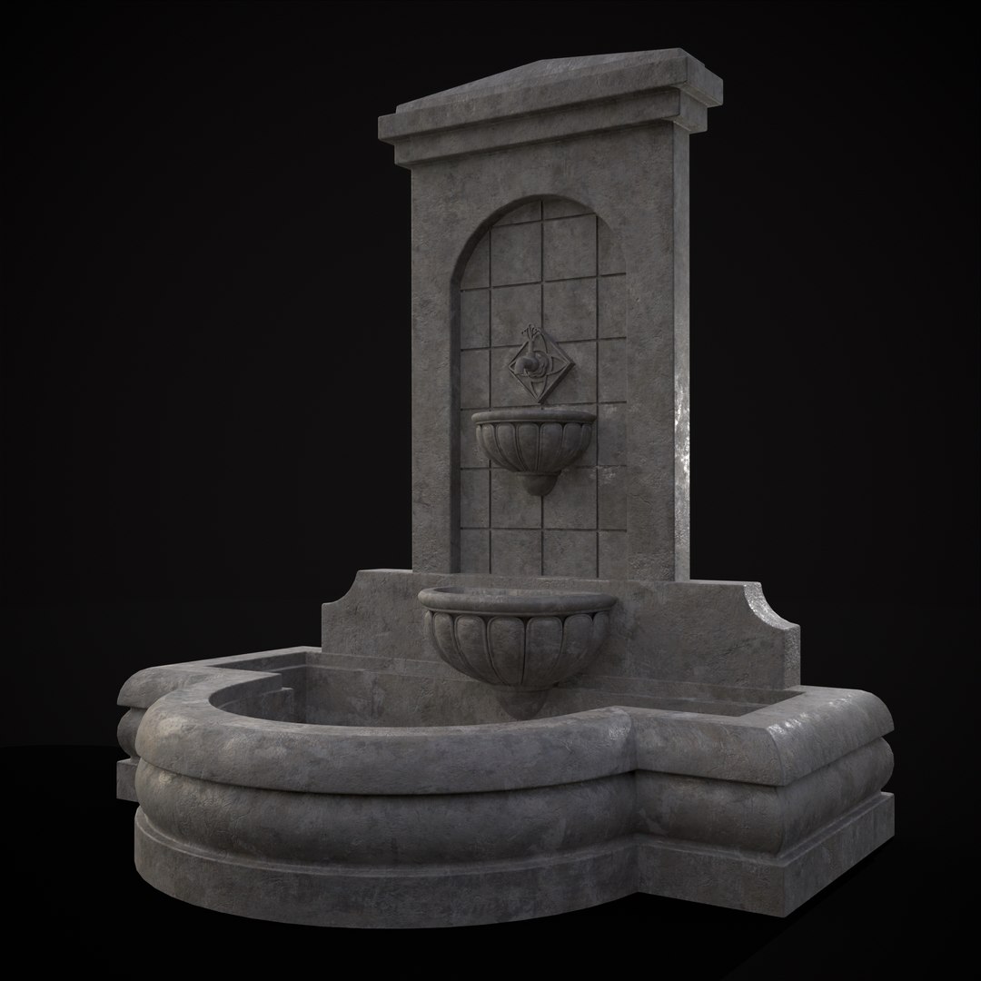 Multi Level Wall Fountain 3D model - TurboSquid 2052841