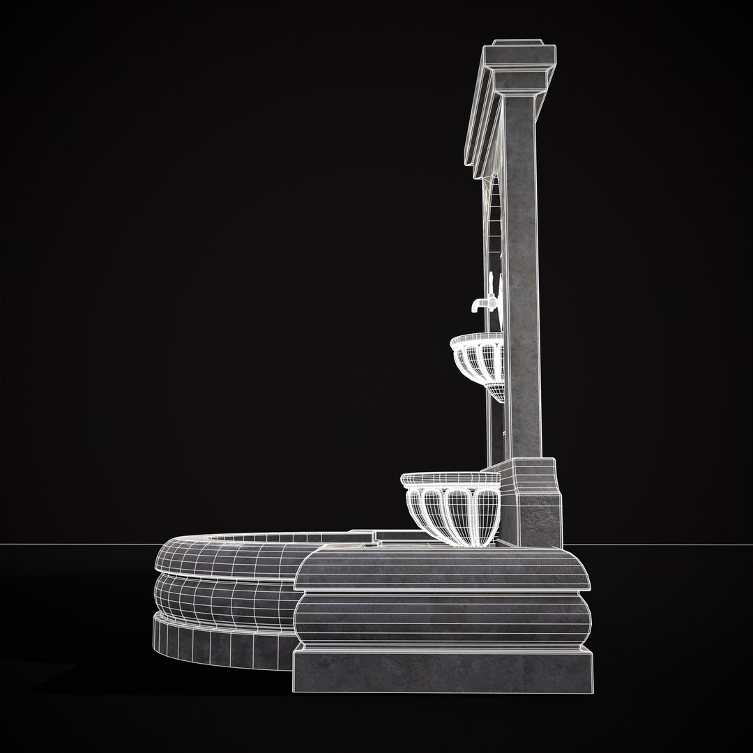 Multi Level Wall Fountain 3D Model - TurboSquid 2052841