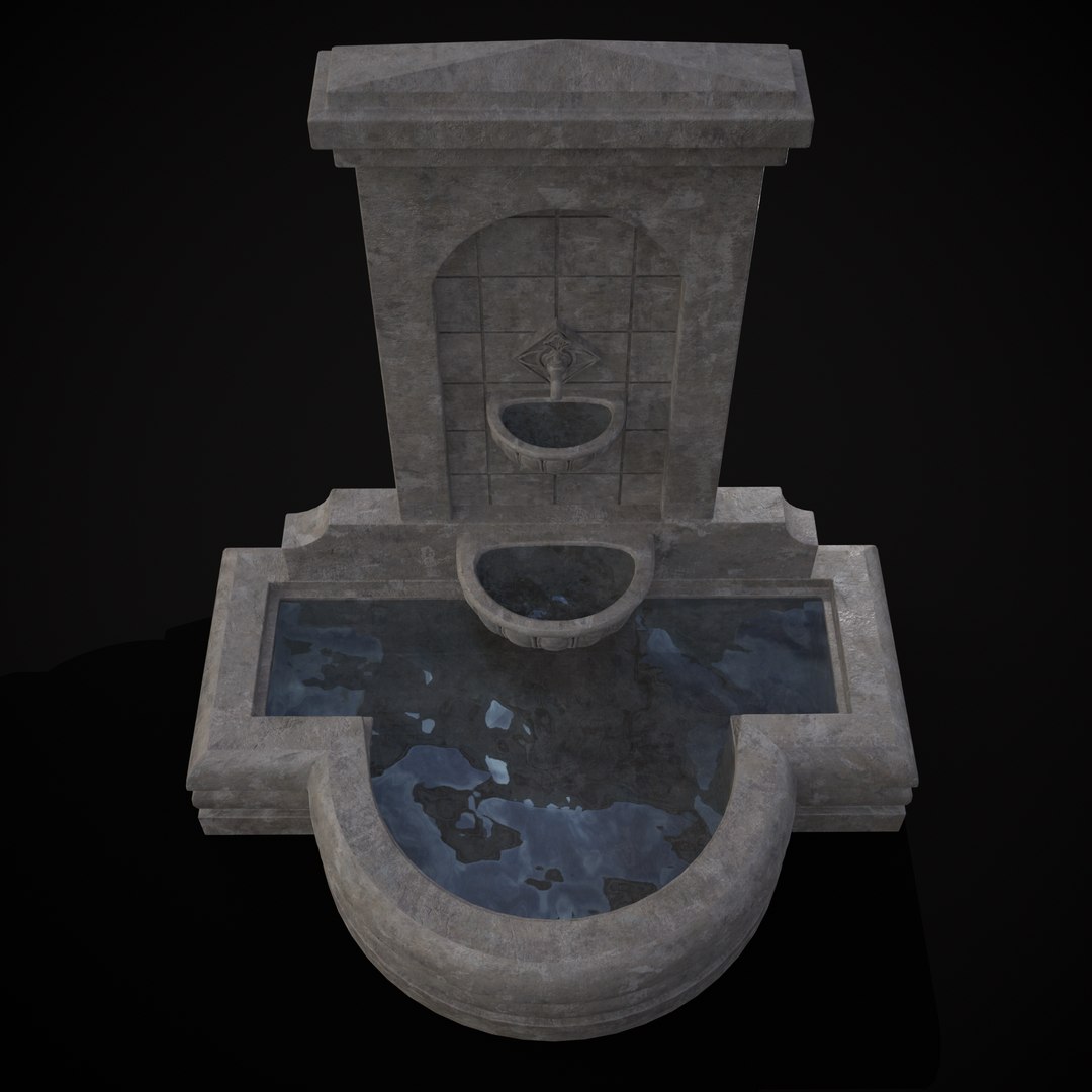 Multi Level Wall Fountain 3D Model - TurboSquid 2052841