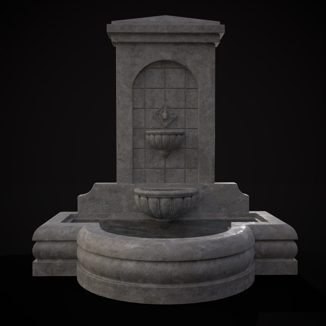 Multi Level Wall Fountain 3D Model - TurboSquid 2052841