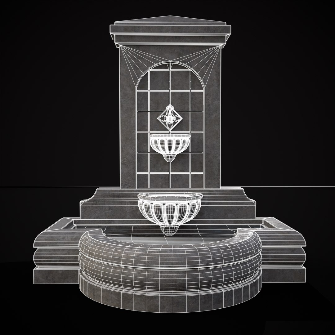 Multi Level Wall Fountain 3D model - TurboSquid 2052841