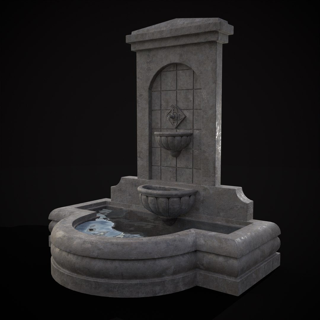 Multi Level Wall Fountain 3D model - TurboSquid 2052841