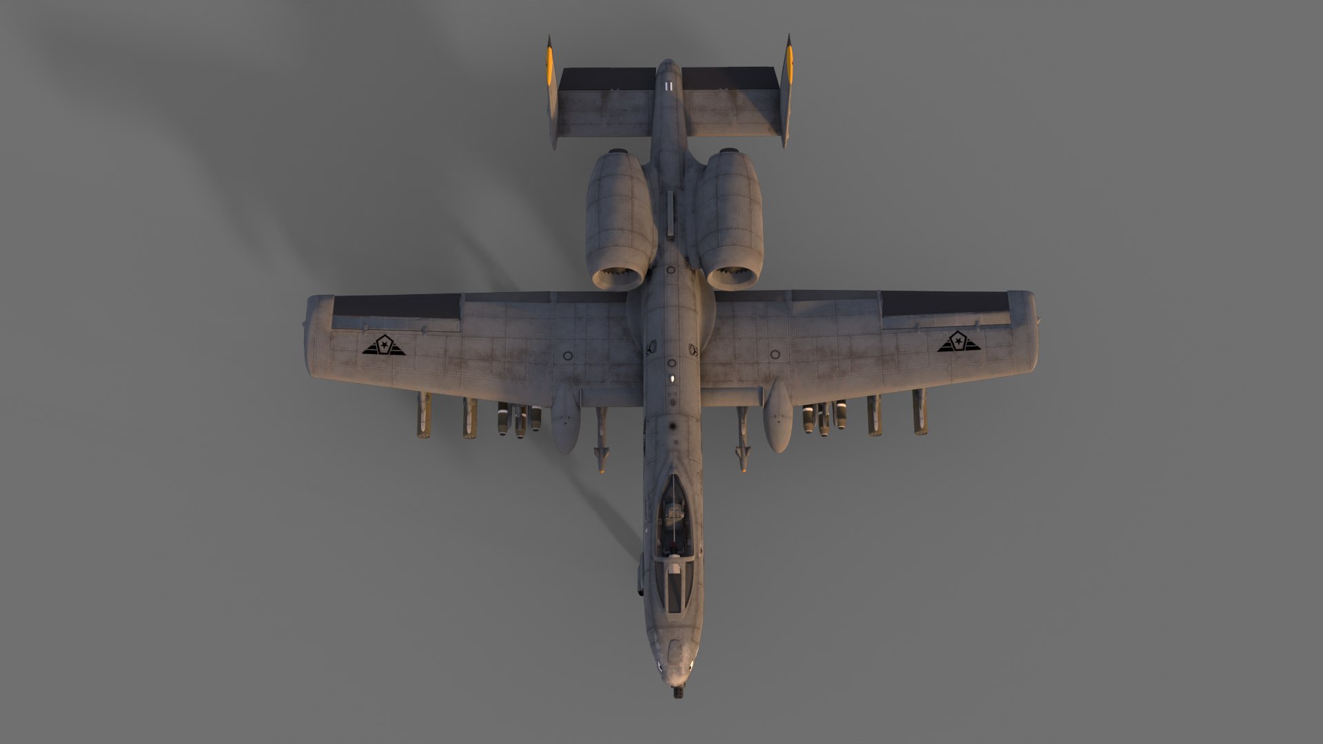 3D A-10 Fighter Airplane High-poly model model - TurboSquid 2120642