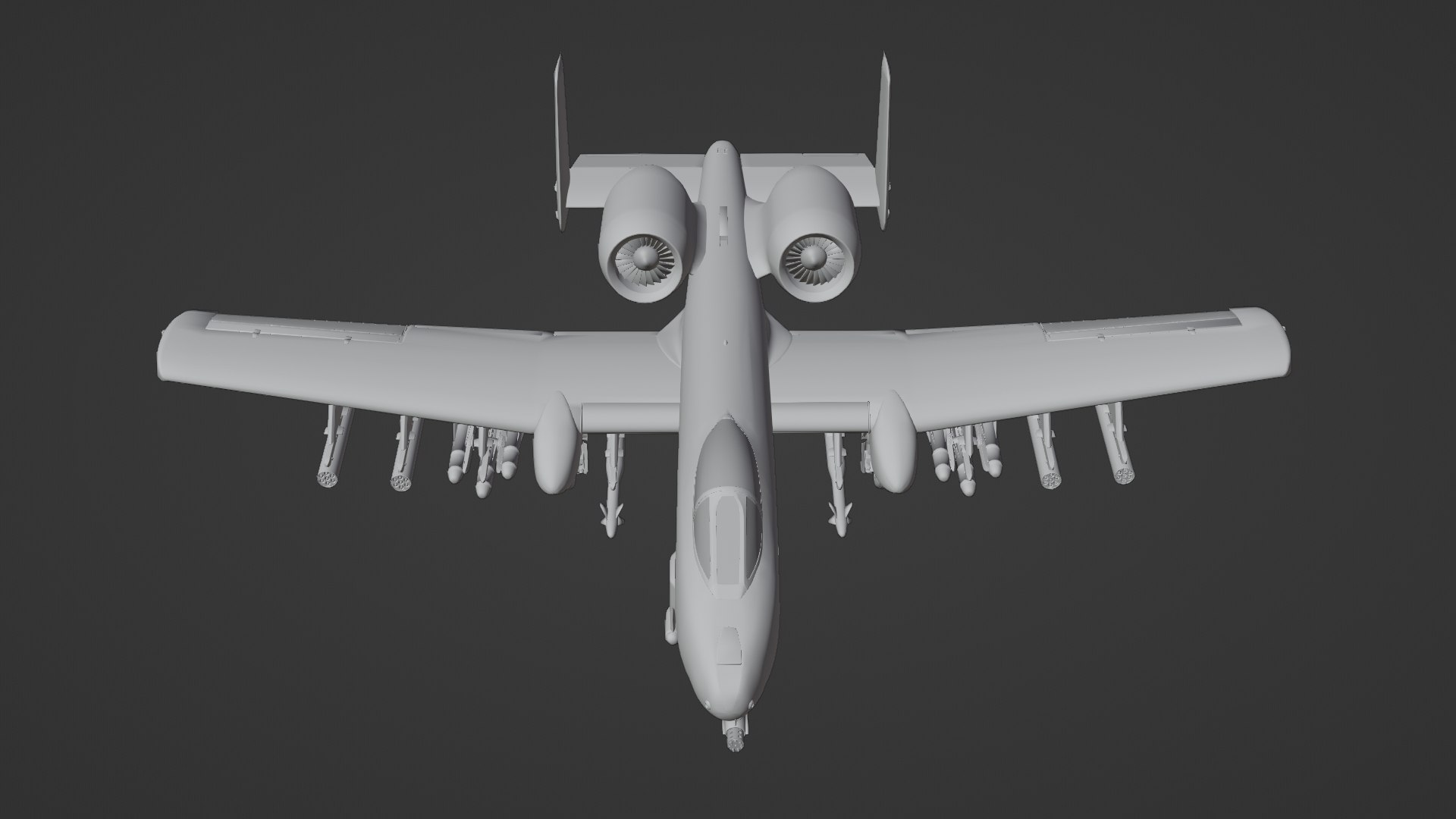 3D A-10 Fighter Airplane High-poly model model - TurboSquid 2120642