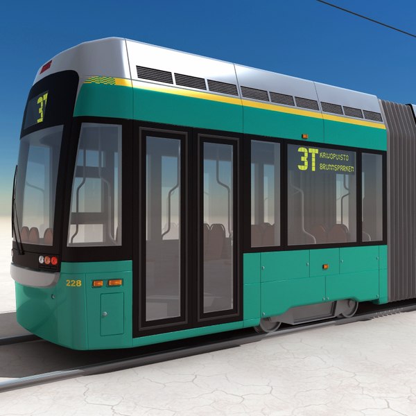 city tram variotram v3 3d model
