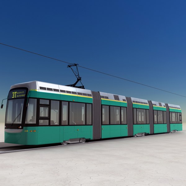 city tram variotram v3 3d model