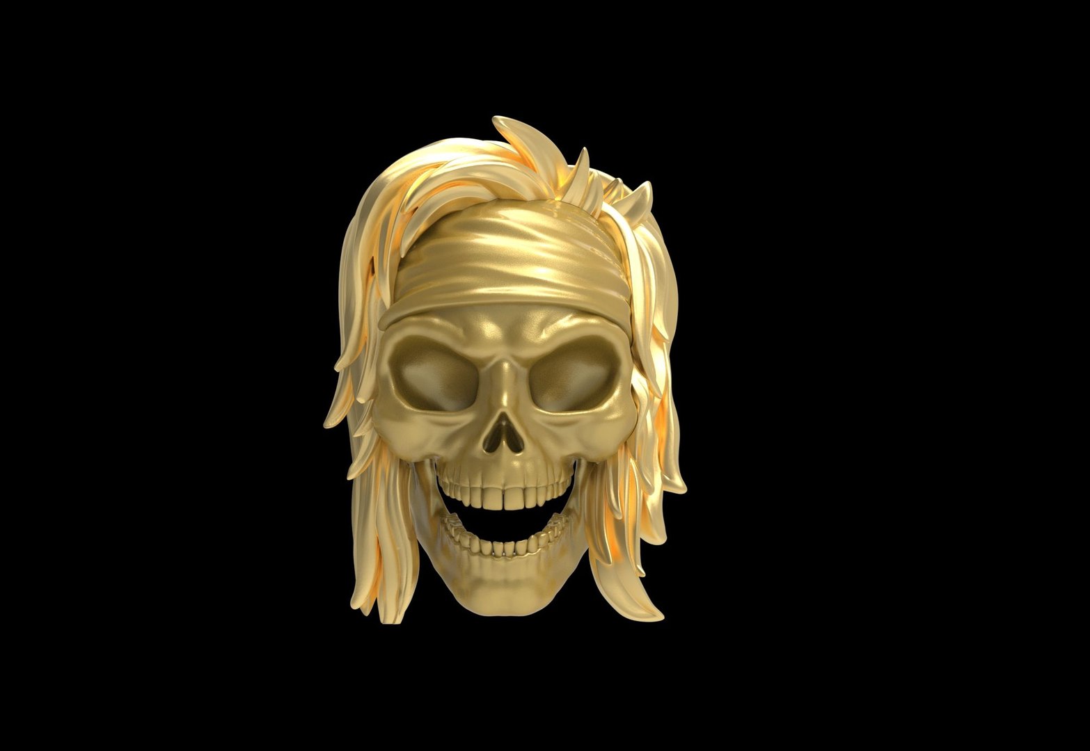 Skull Hairs 3D Model - TurboSquid 1699725