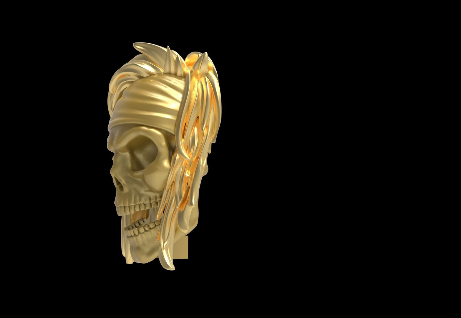 Skull Hairs 3D Model - TurboSquid 1699725