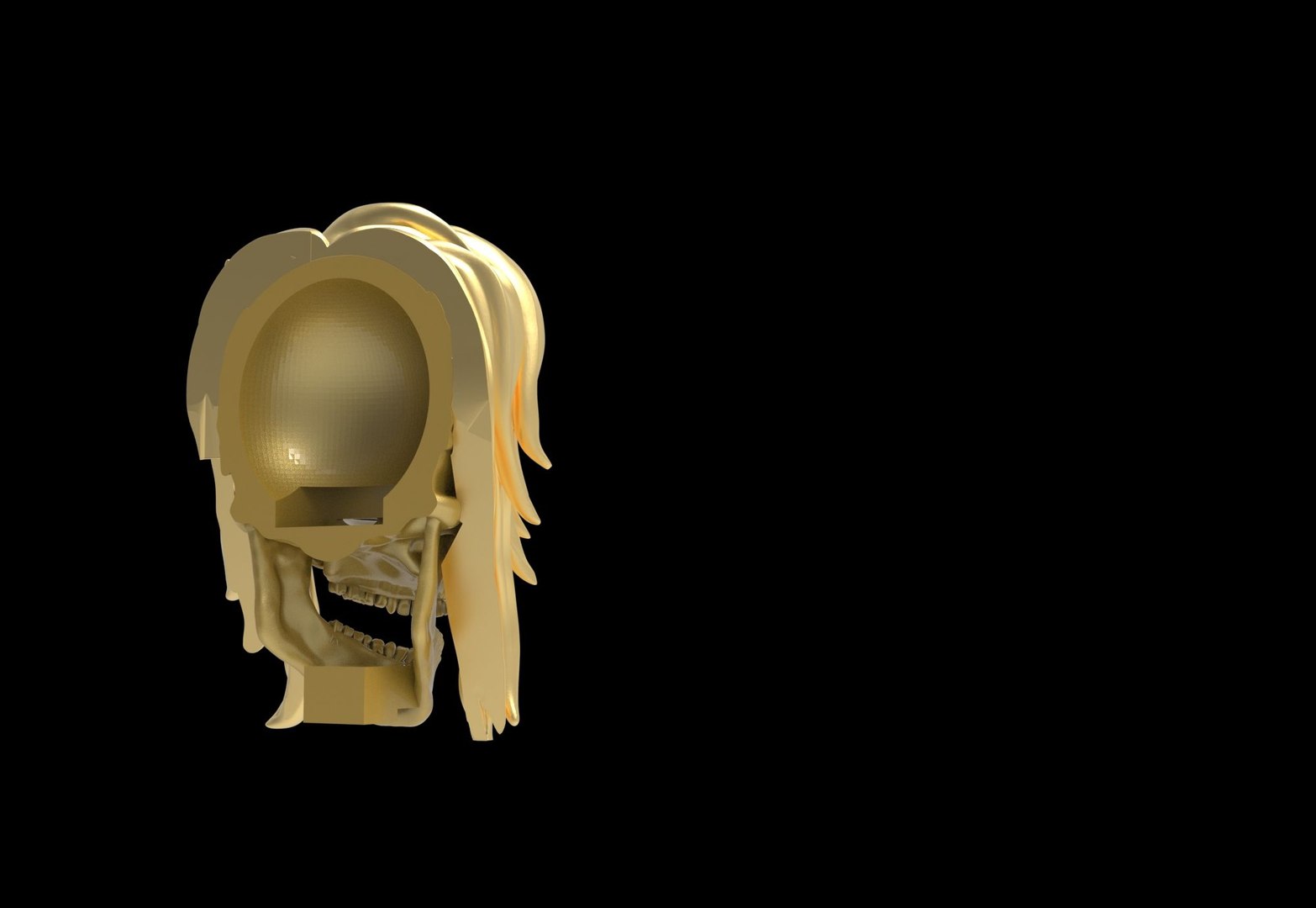 Skull Hairs 3D Model - TurboSquid 1699725