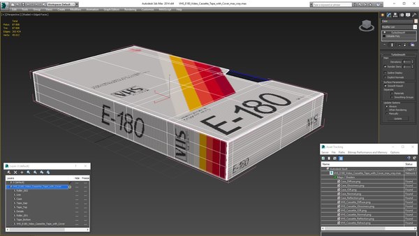 3D model VHS E180 Video Cassette Tape with Cover - TurboSquid 1787341