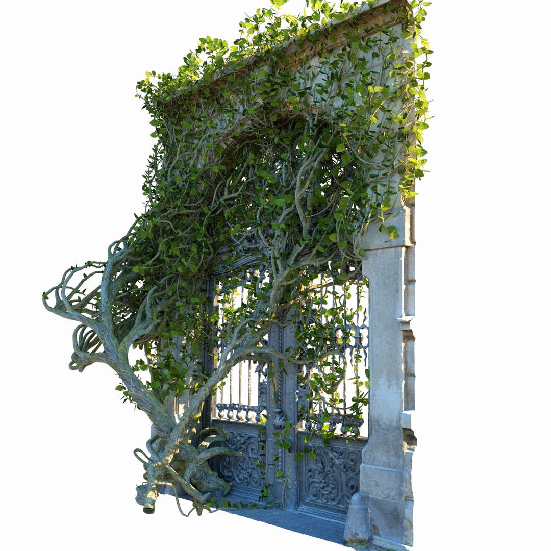 3D Overgrown Gate Ivy - TurboSquid 1785703