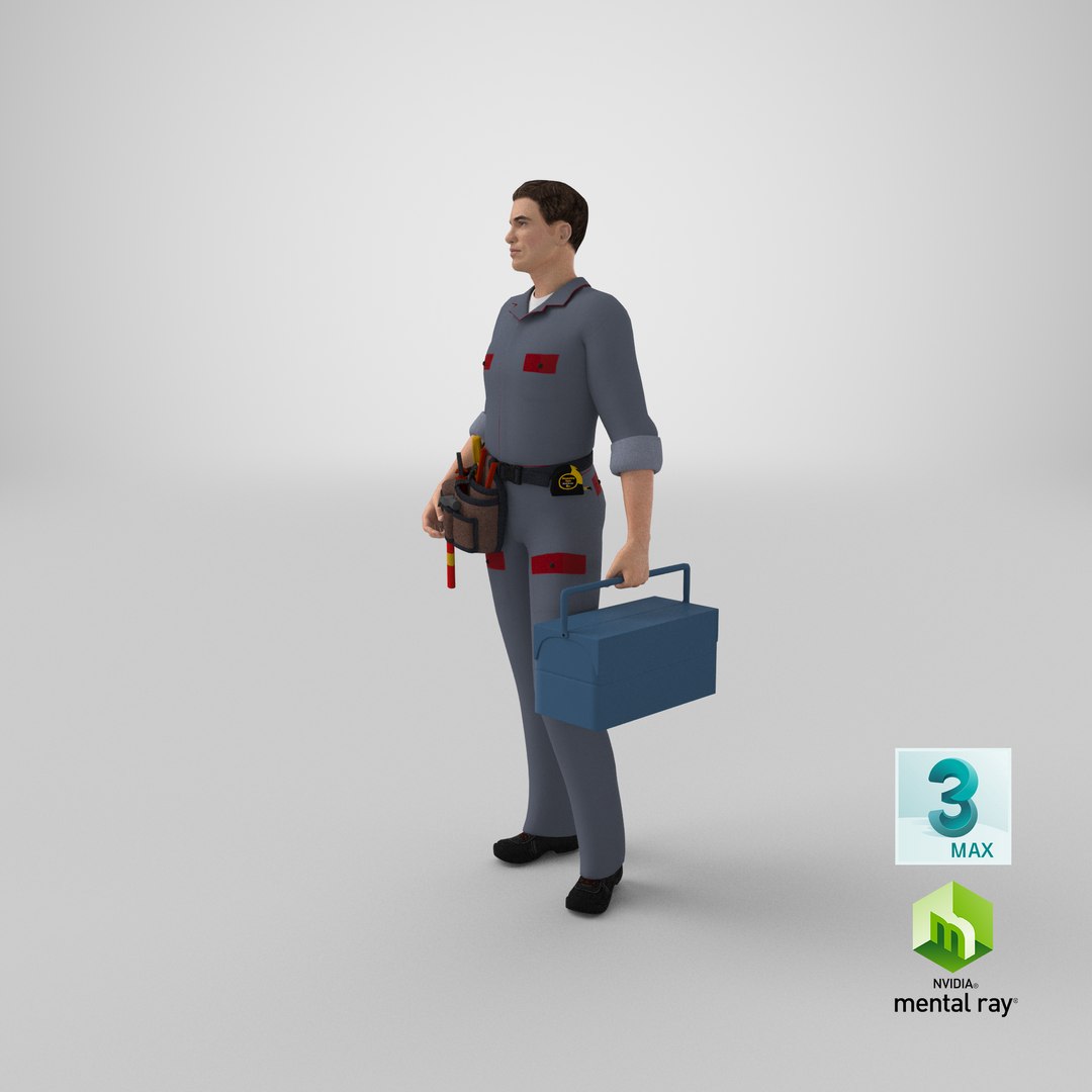 Locksmith Standing Pose 3D Model - TurboSquid 1606363