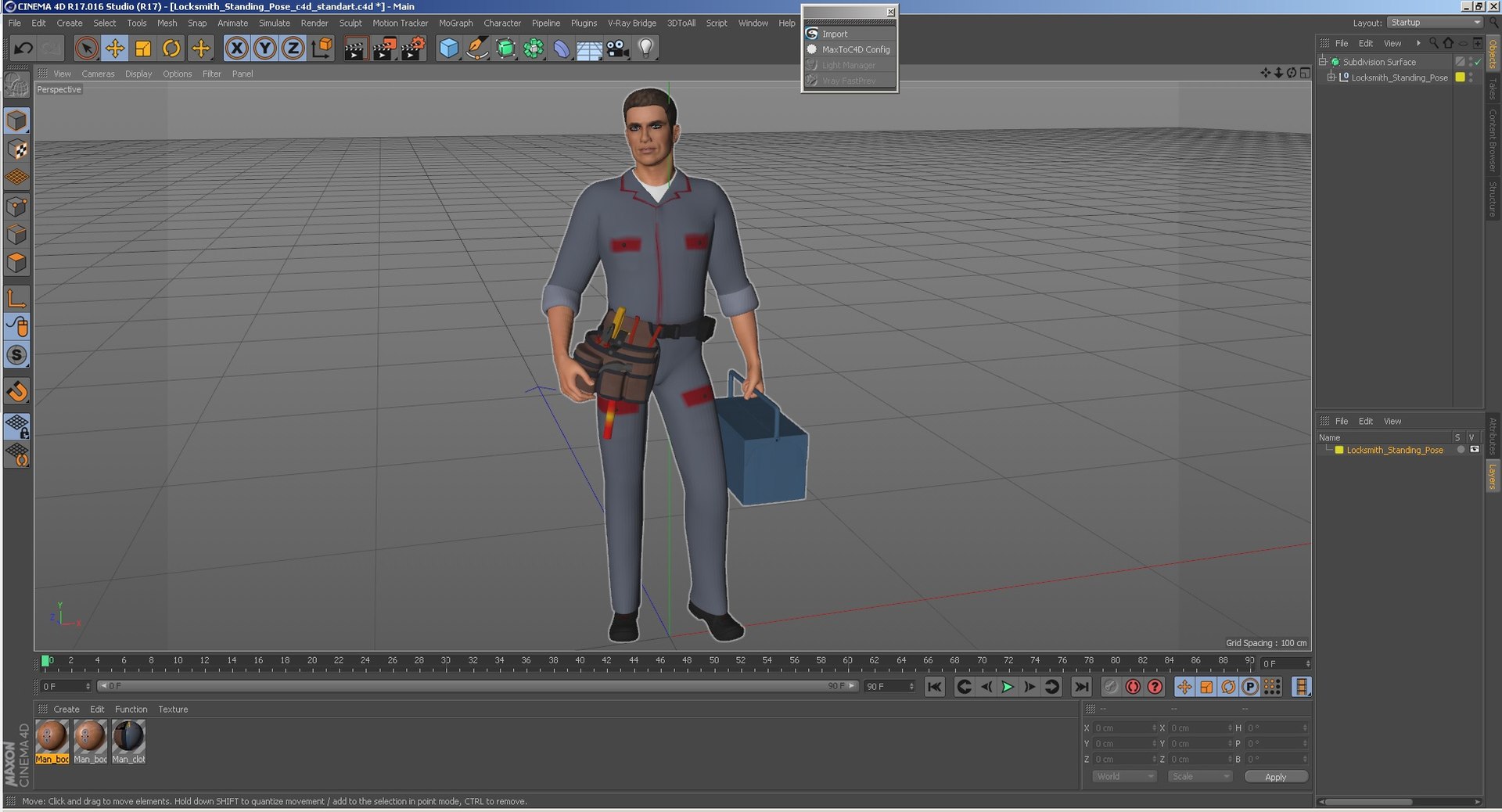 Locksmith Standing Pose 3D Model - TurboSquid 1606363