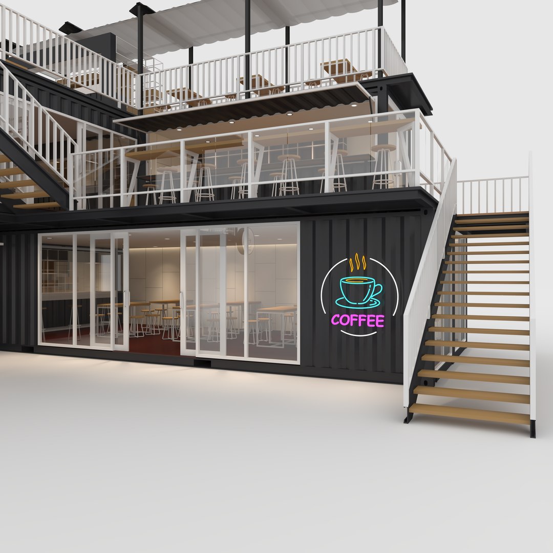 3D Container Cafe 11 Model - TurboSquid 2201978