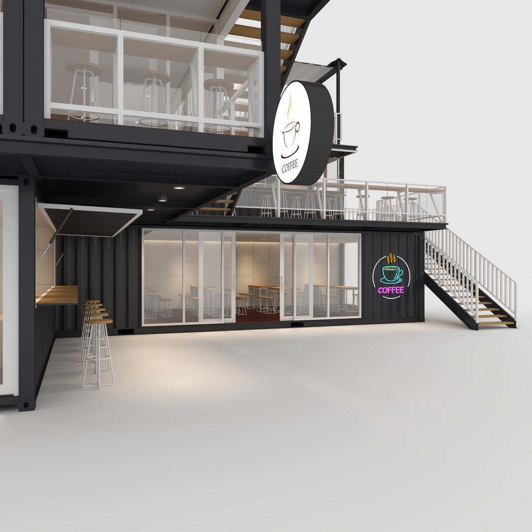 3D Container Cafe 11 Model - TurboSquid 2201978