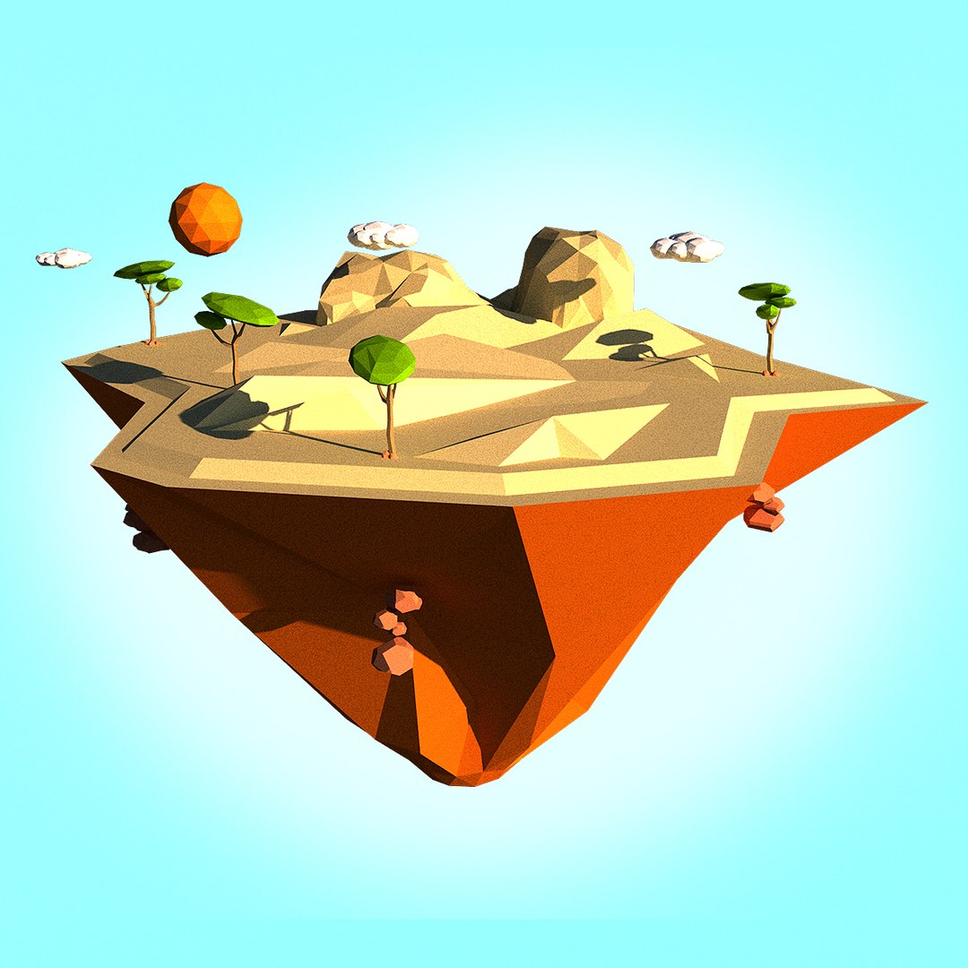 3D Island Low Poly 2 - TurboSquid 1815729
