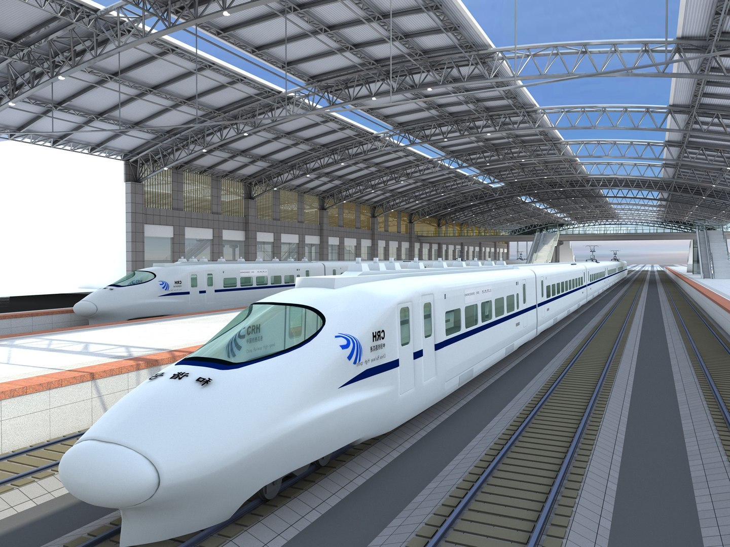 3D High-Speed Railway Station 2 - TurboSquid 2032329