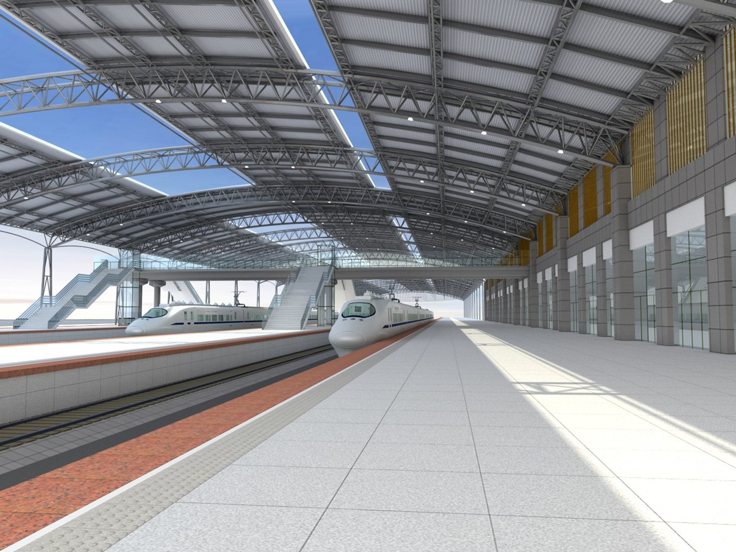 3D High-Speed Railway Station 2 - TurboSquid 2032329