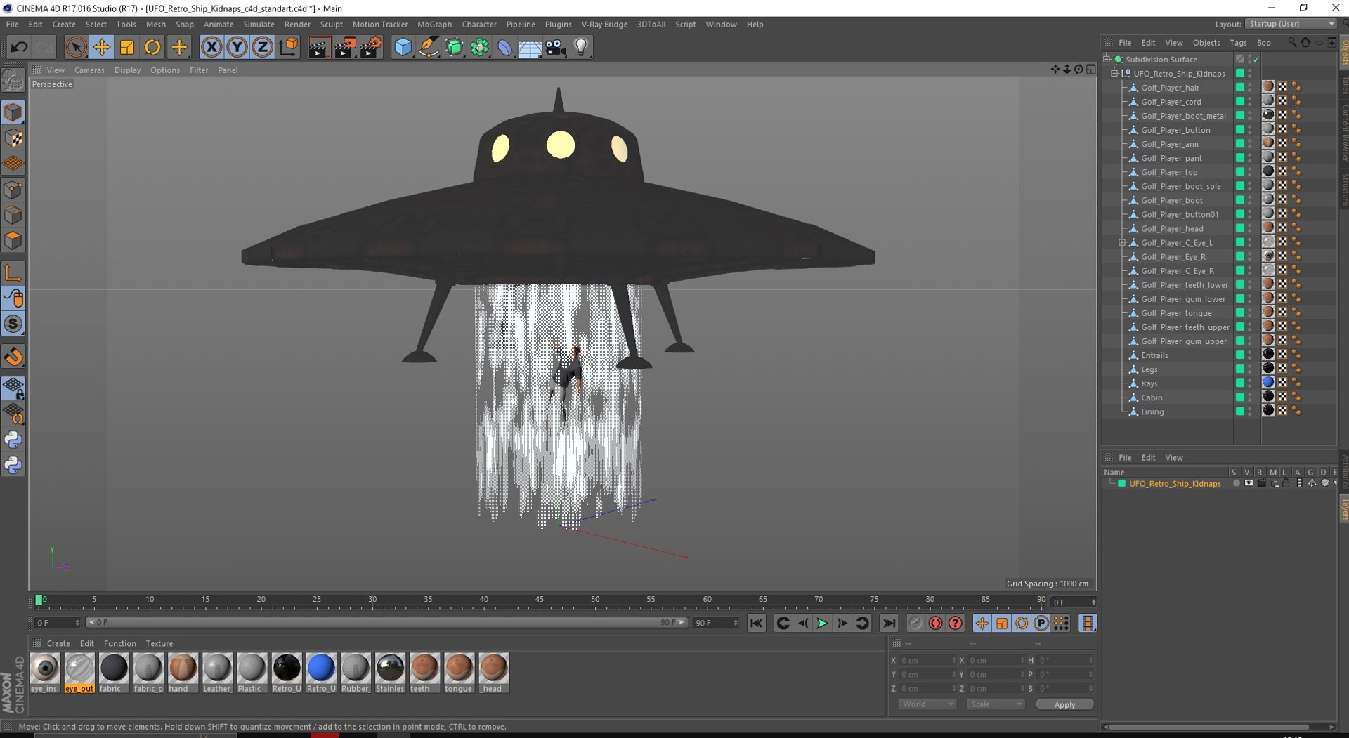 UFO Retro Ship Kidnaps 3D Model - TurboSquid 2086663