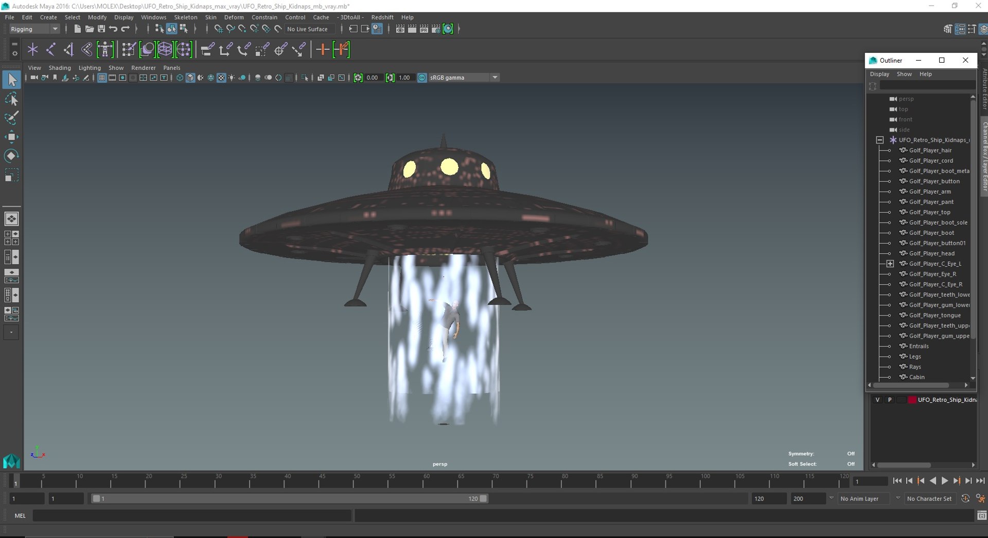 UFO Retro Ship Kidnaps 3D Model - TurboSquid 2086663