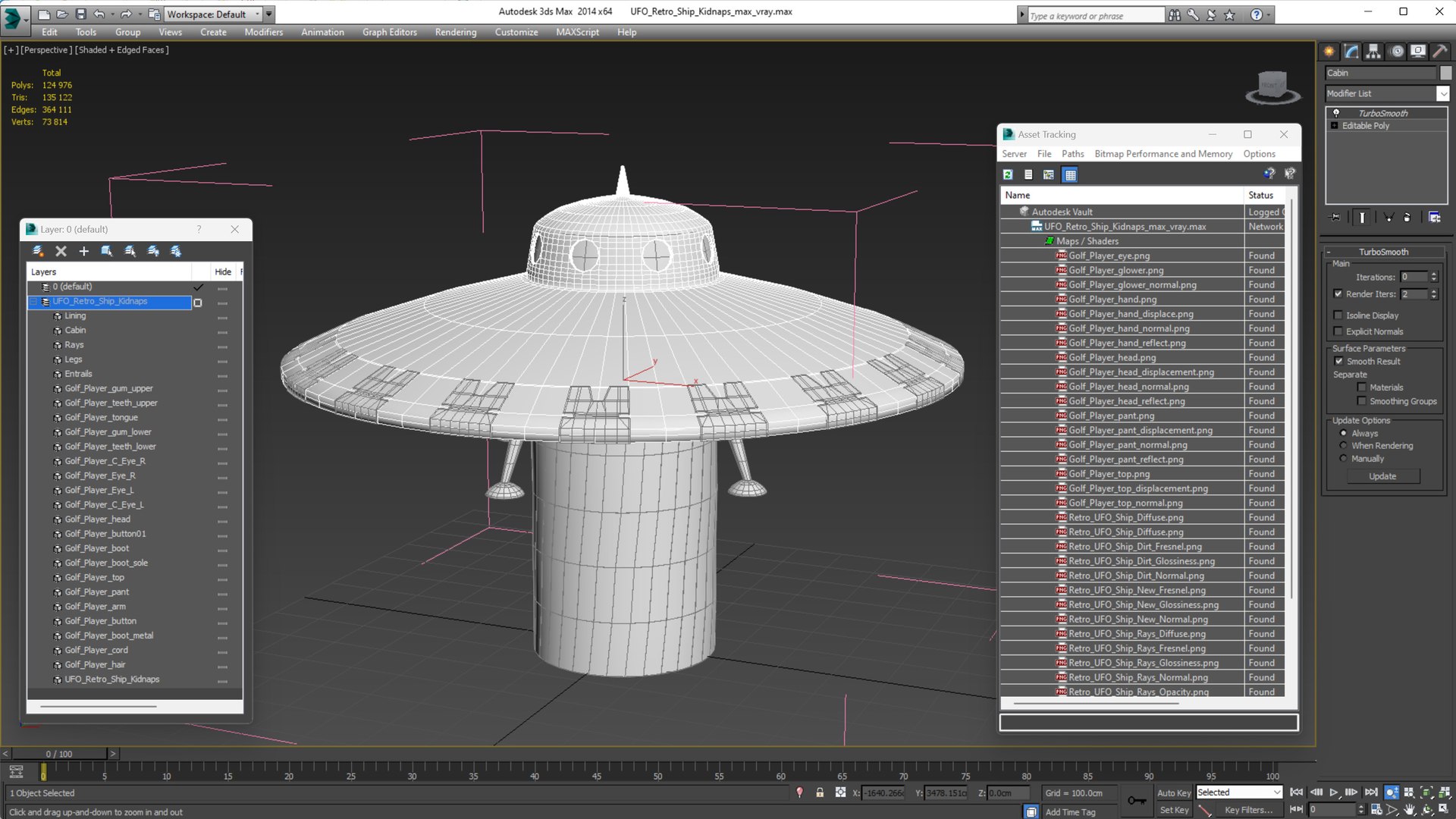 UFO Retro Ship Kidnaps 3D Model - TurboSquid 2086663