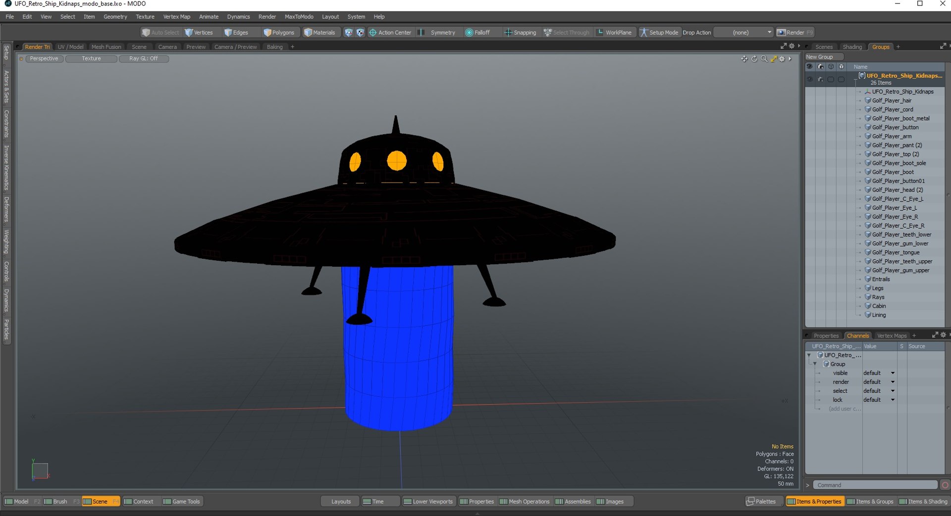 UFO Retro Ship Kidnaps 3D Model - TurboSquid 2086663