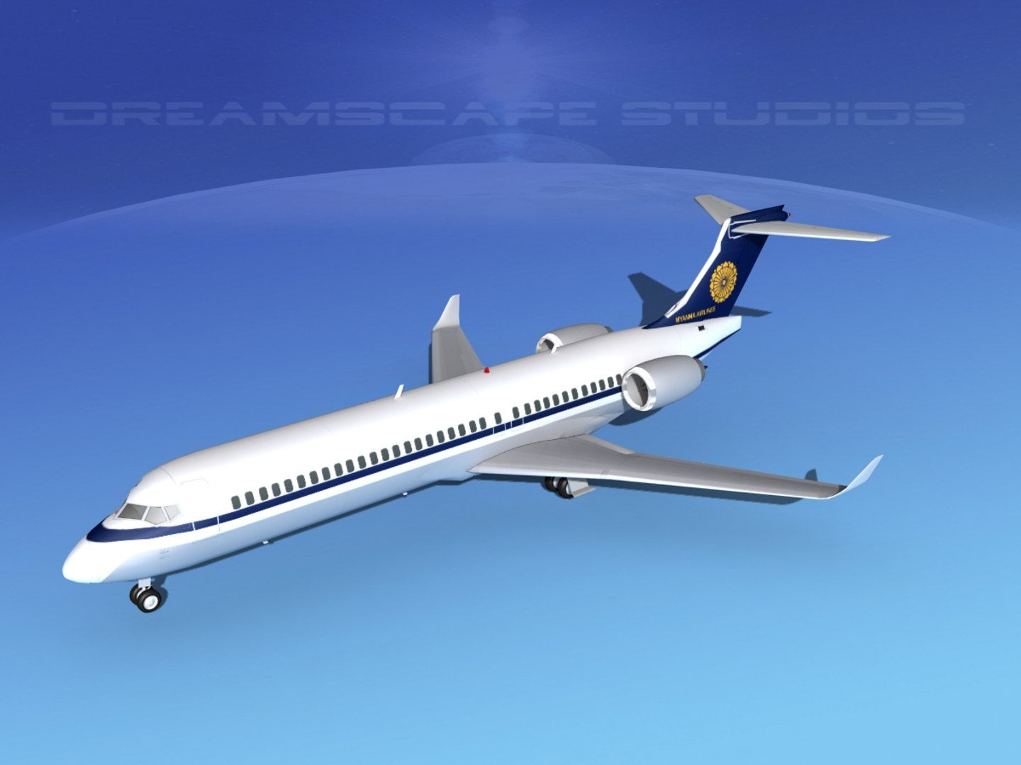 3d model comac arj21 airliner arj21-700
