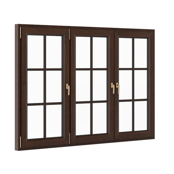 3d model openable wooden window 2270mm