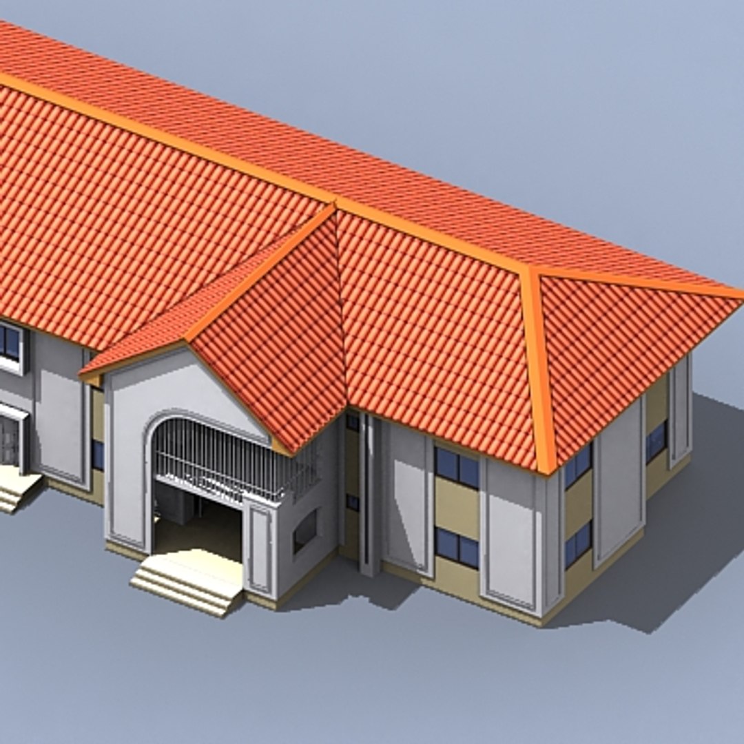 3d Block Flats Tropical Model