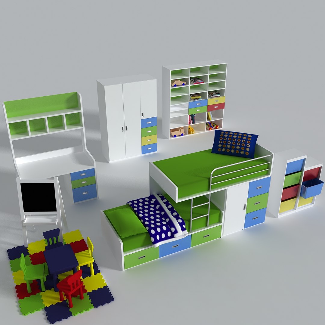 3d Kids Room Model