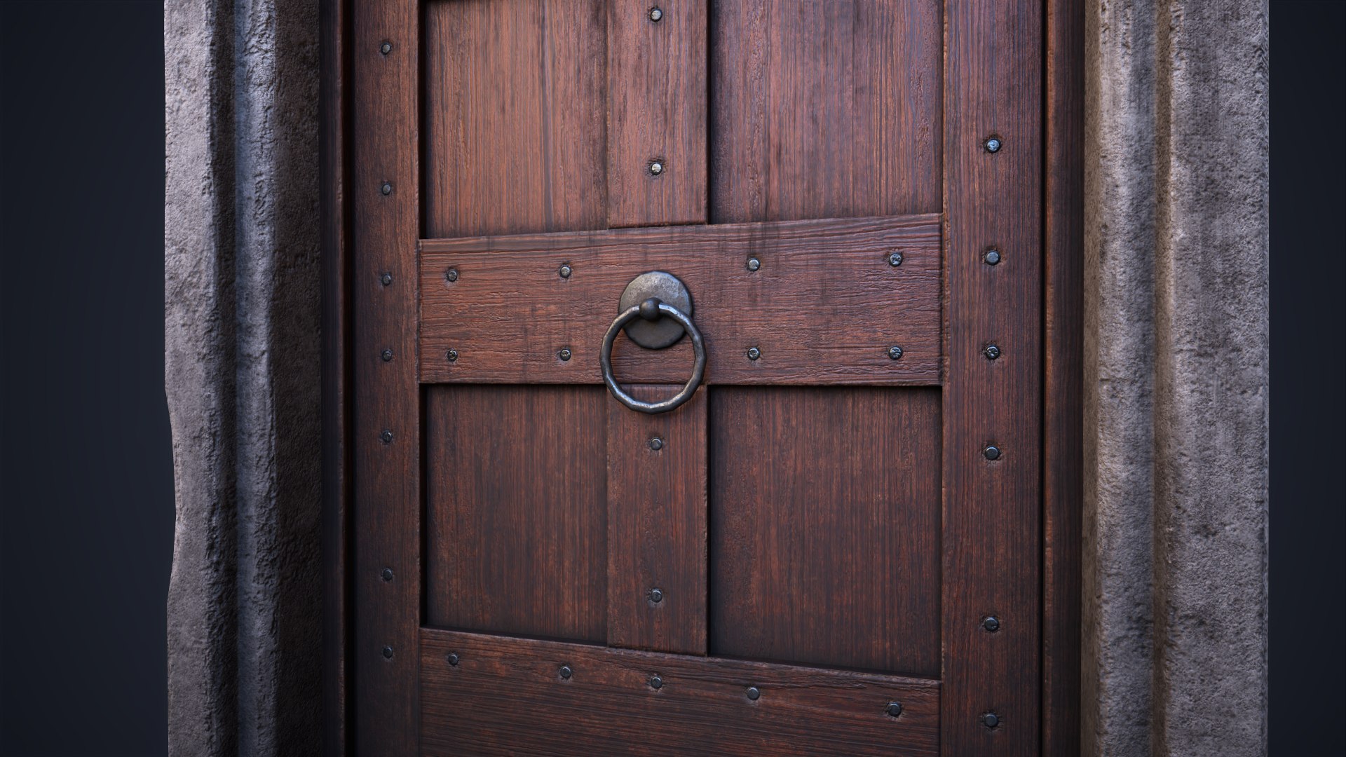 Old Front Small Door 3D Model - TurboSquid 2049467