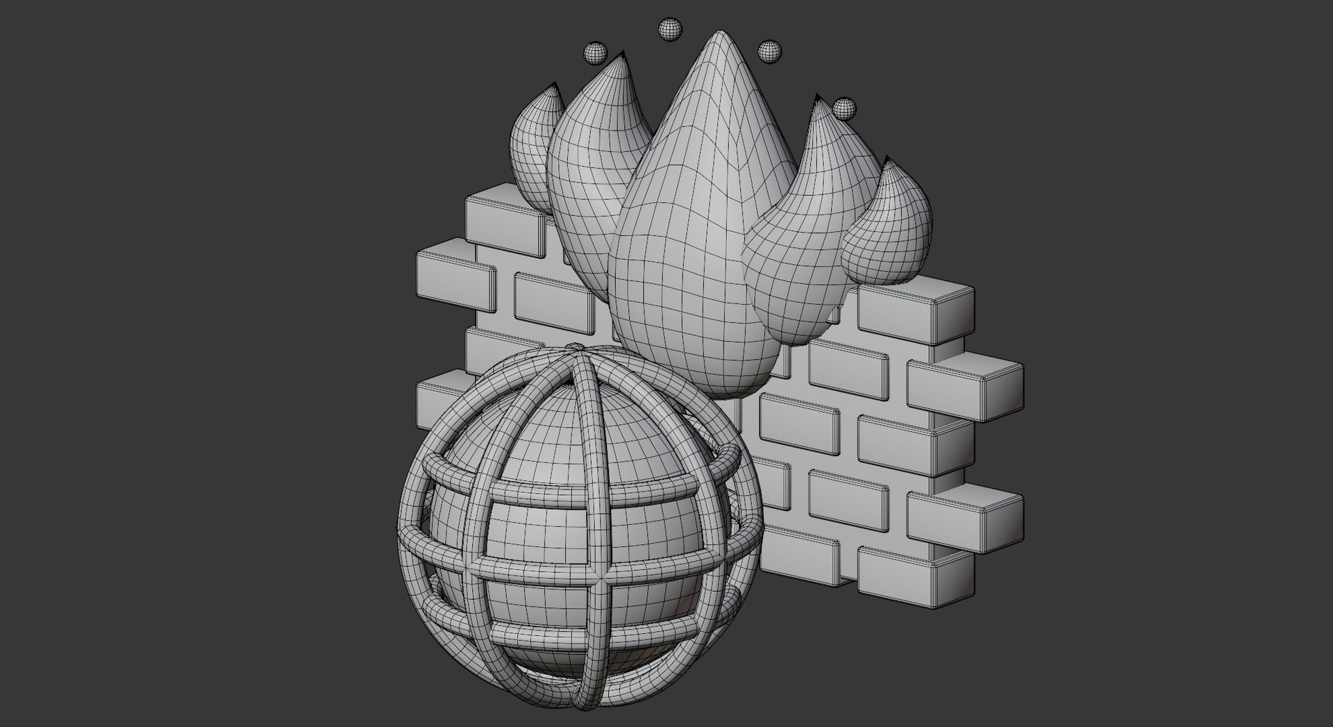 Network Fire Wall 3d Icon Represented With Fire Burning Wall And Globe ...