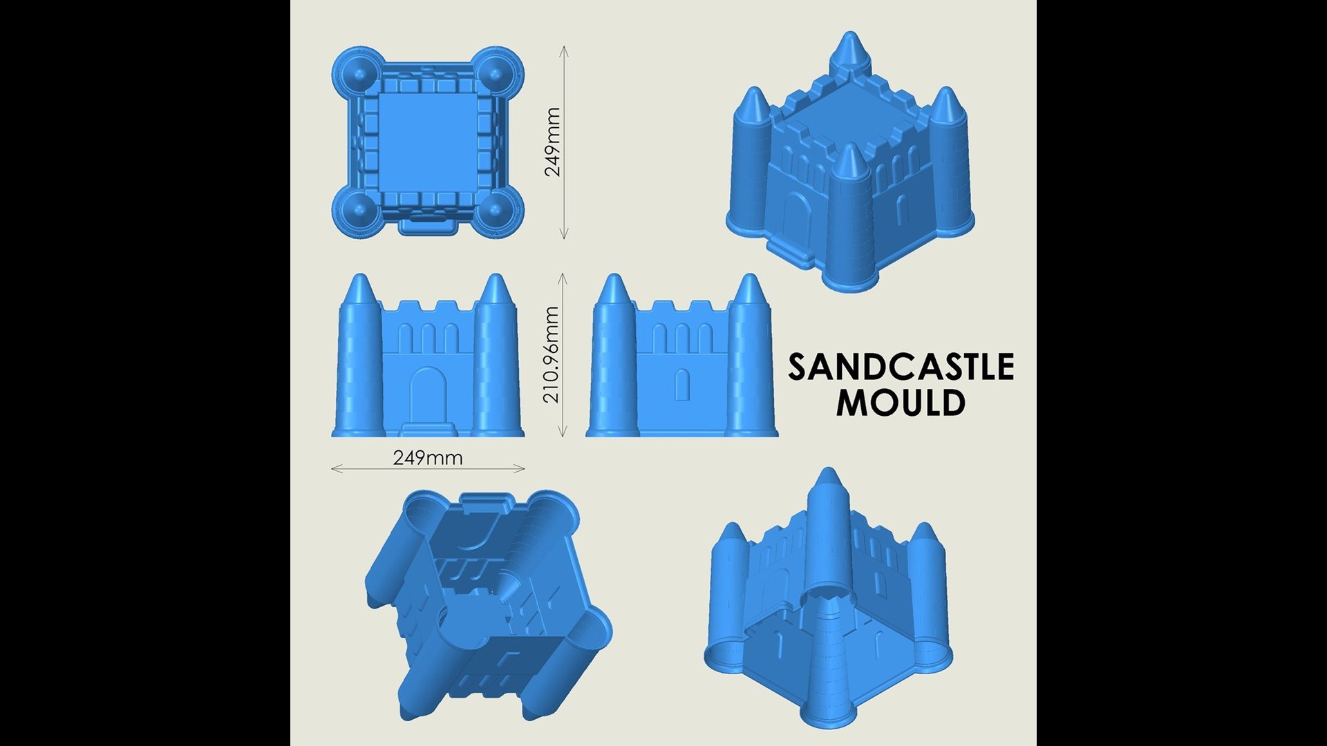 3D Model Sandcastle Mould - TurboSquid 2412460