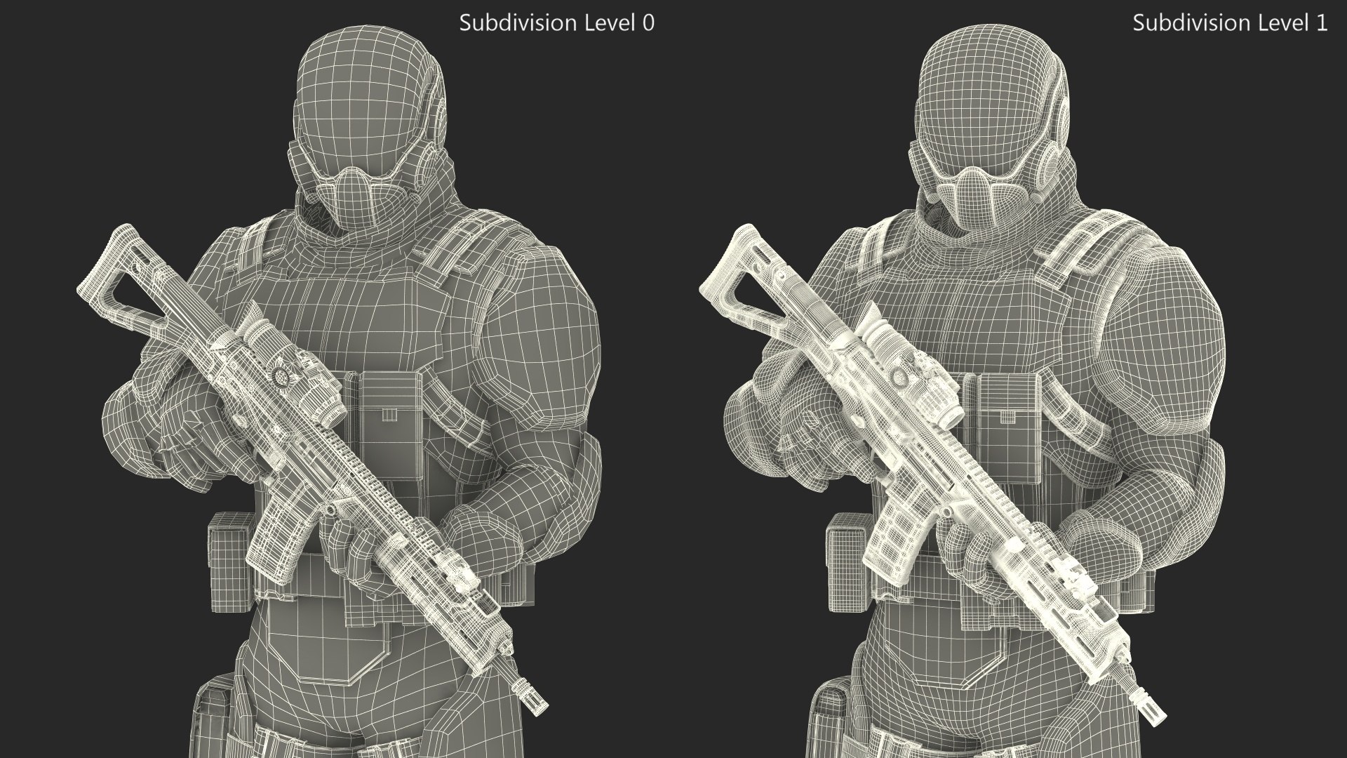 3D Sci-fi Soldier Standing Pose - TurboSquid 2131022