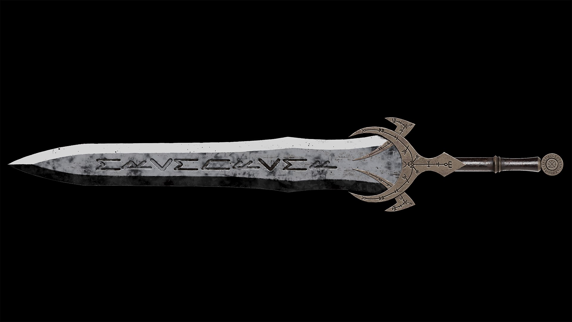 Runic Sword Game Ready 3D Model - TurboSquid 2232525